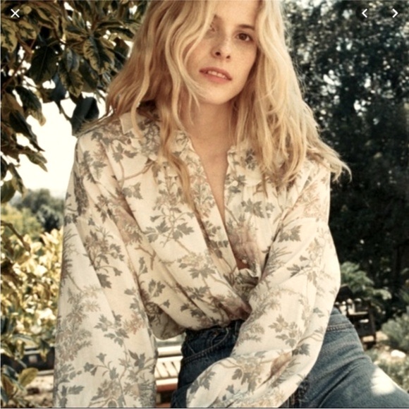 Doen | Tops | Doen Rosebay Top In Salt Summer Floral | Poshmark